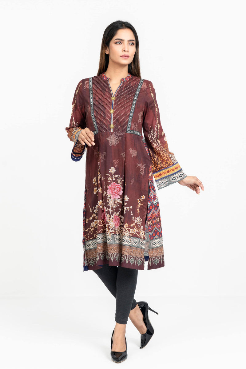WOMENS KURTI: MAROON BANNER | Yellow Clothing